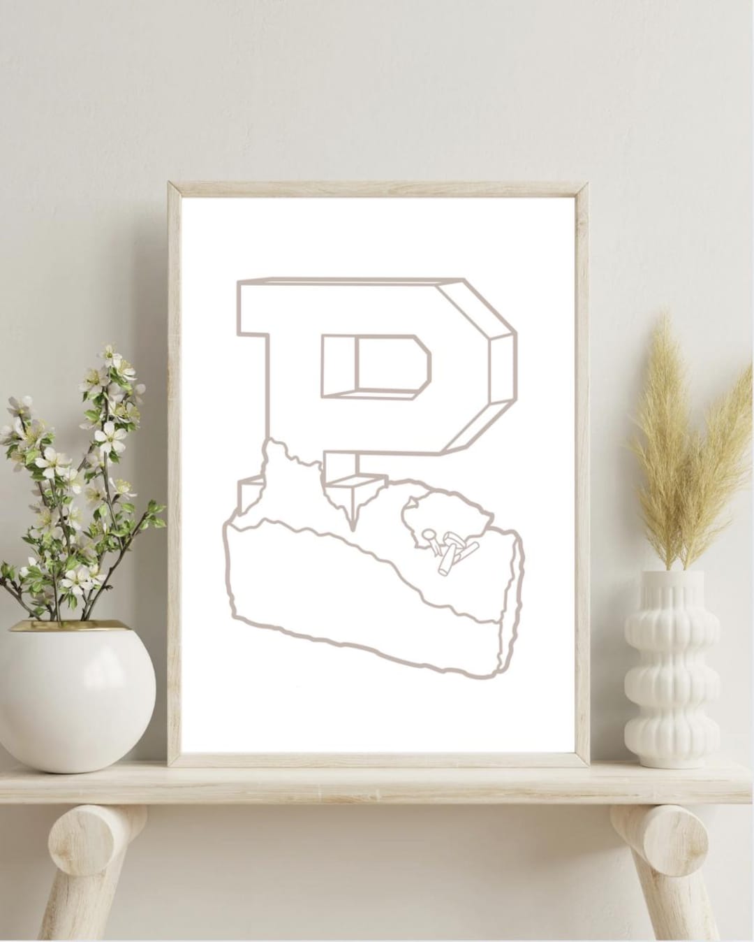 Unfinished Block P Purdue Digital Print – 8x10 Artwork | Symbol of ...