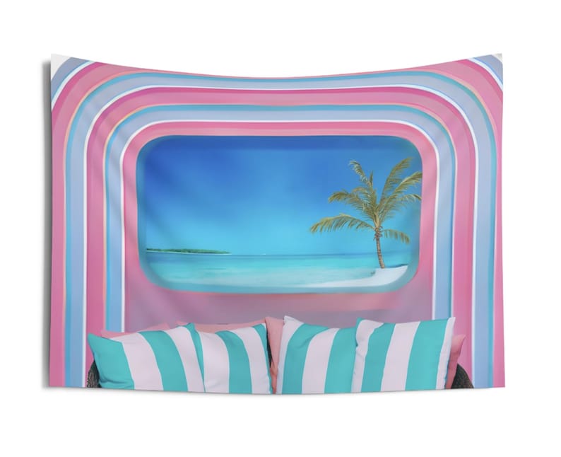 Tropical Beach Villa Digital Backdrop: Island Love Theme (5800x4300 Px ...