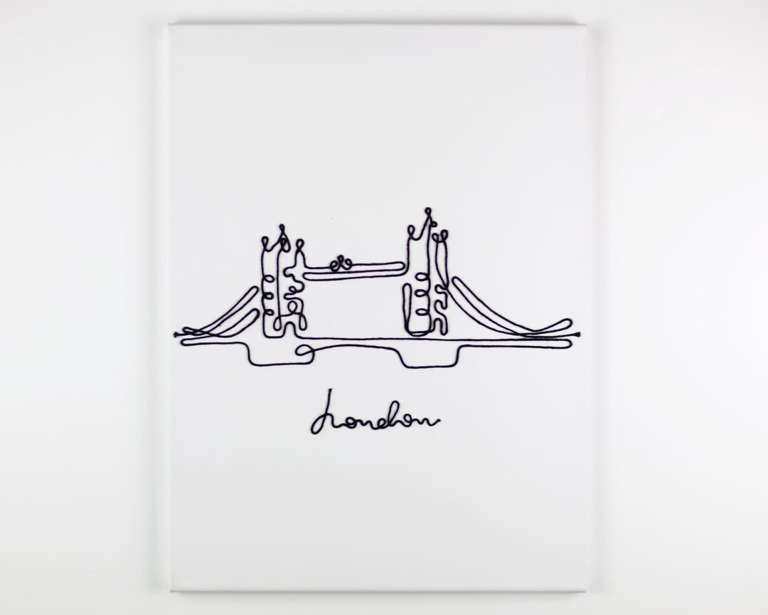 London String Art on Canvas Handmade Wall Art | String Art Poster Wall ...