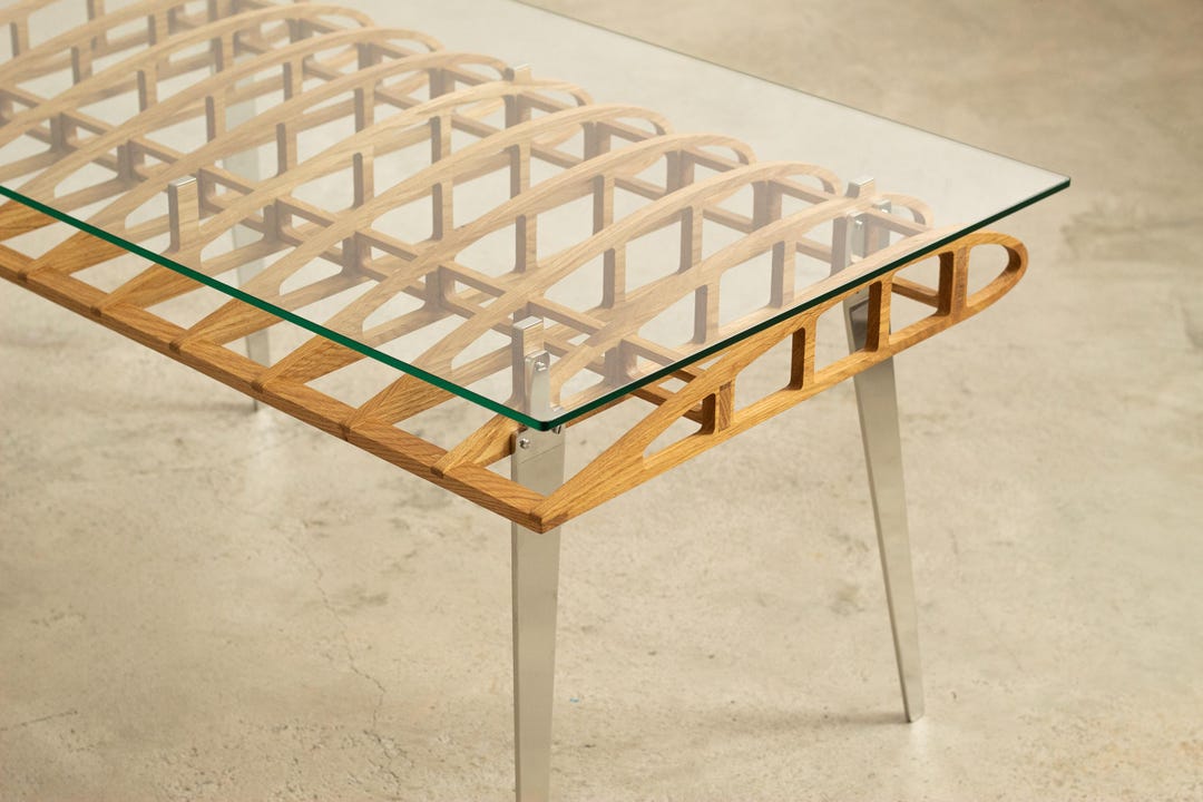 Handmade Oak Airplane Wing Coffee Table: Industrial Aviation Desk - Etsy
