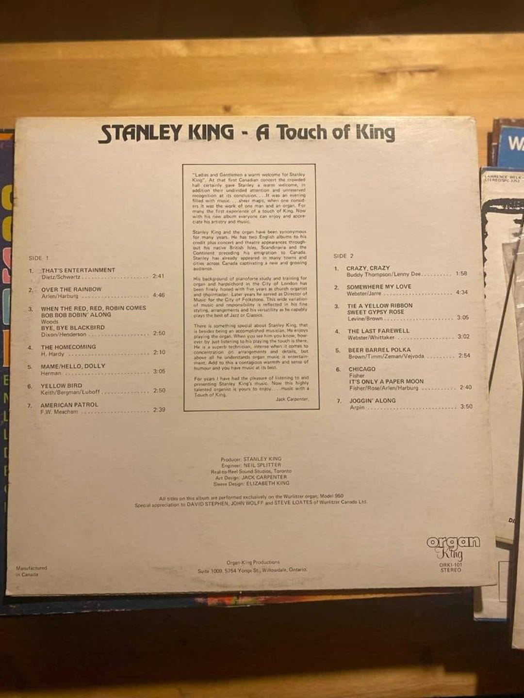 Stanley King – A Touch of King Vintage 33rpm VG+ AB24 - Etsy
