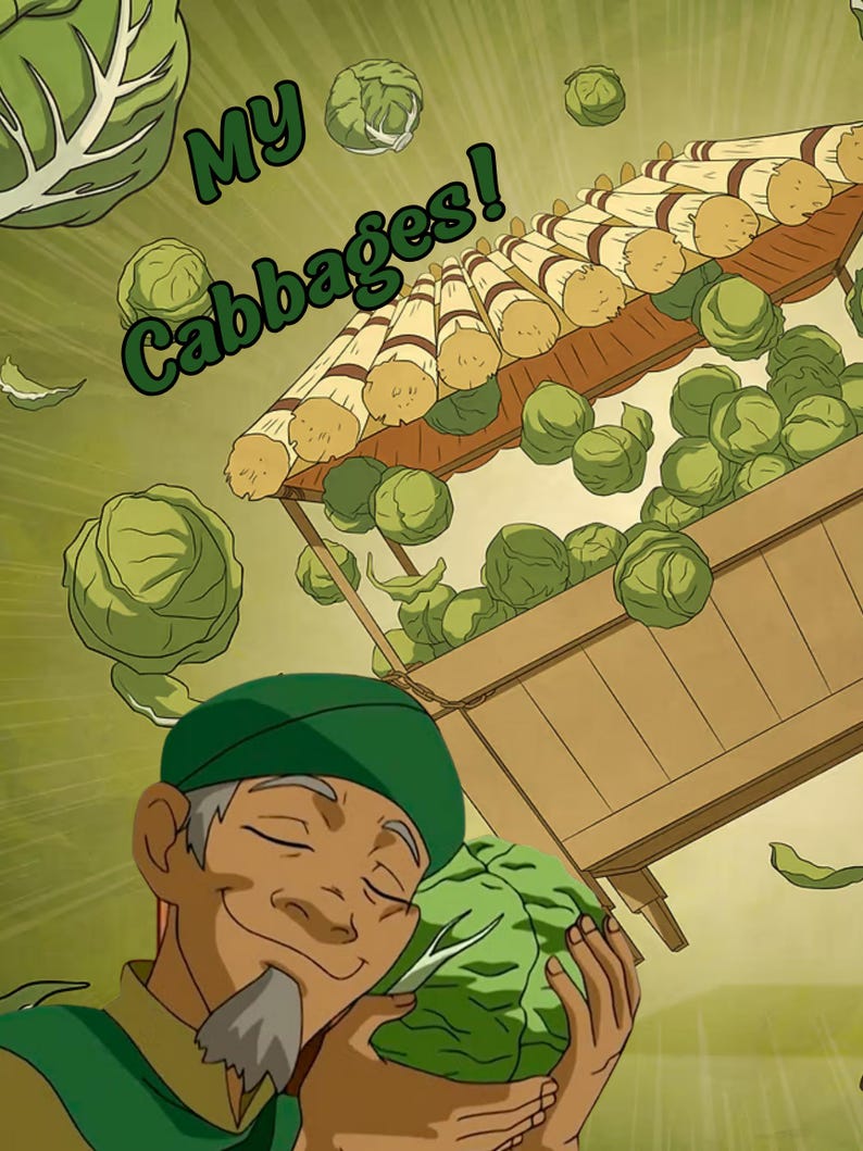 Cabbage Man - Etsy