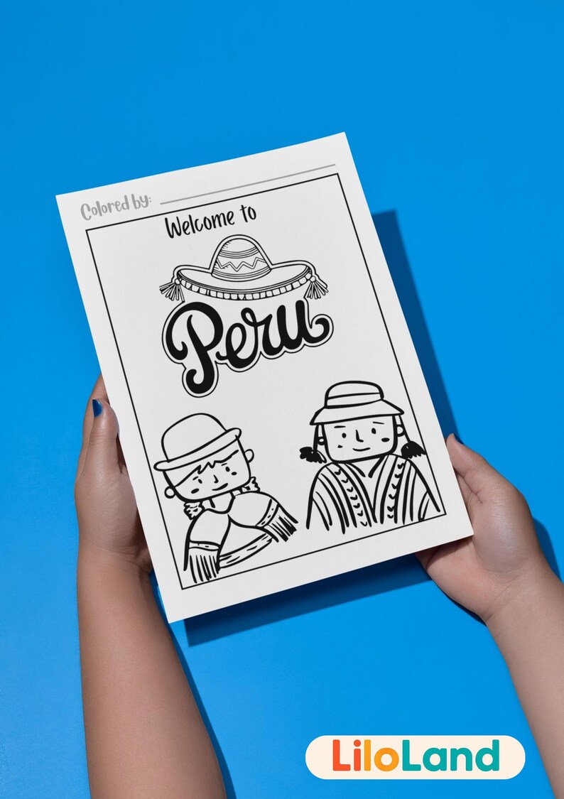 Coloring Page, Trip to Peru, Activity for Kids - Etsy