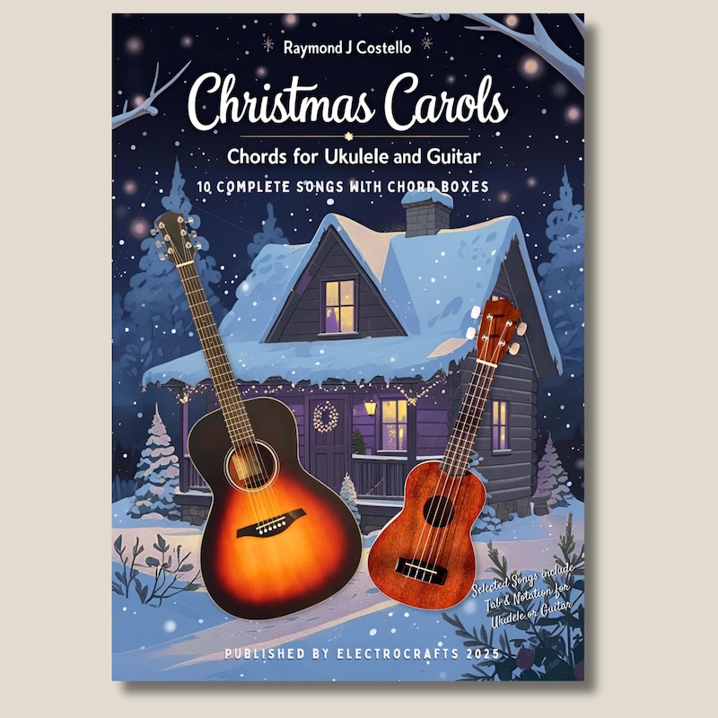 Guitar Christmas Clipart - Etsy