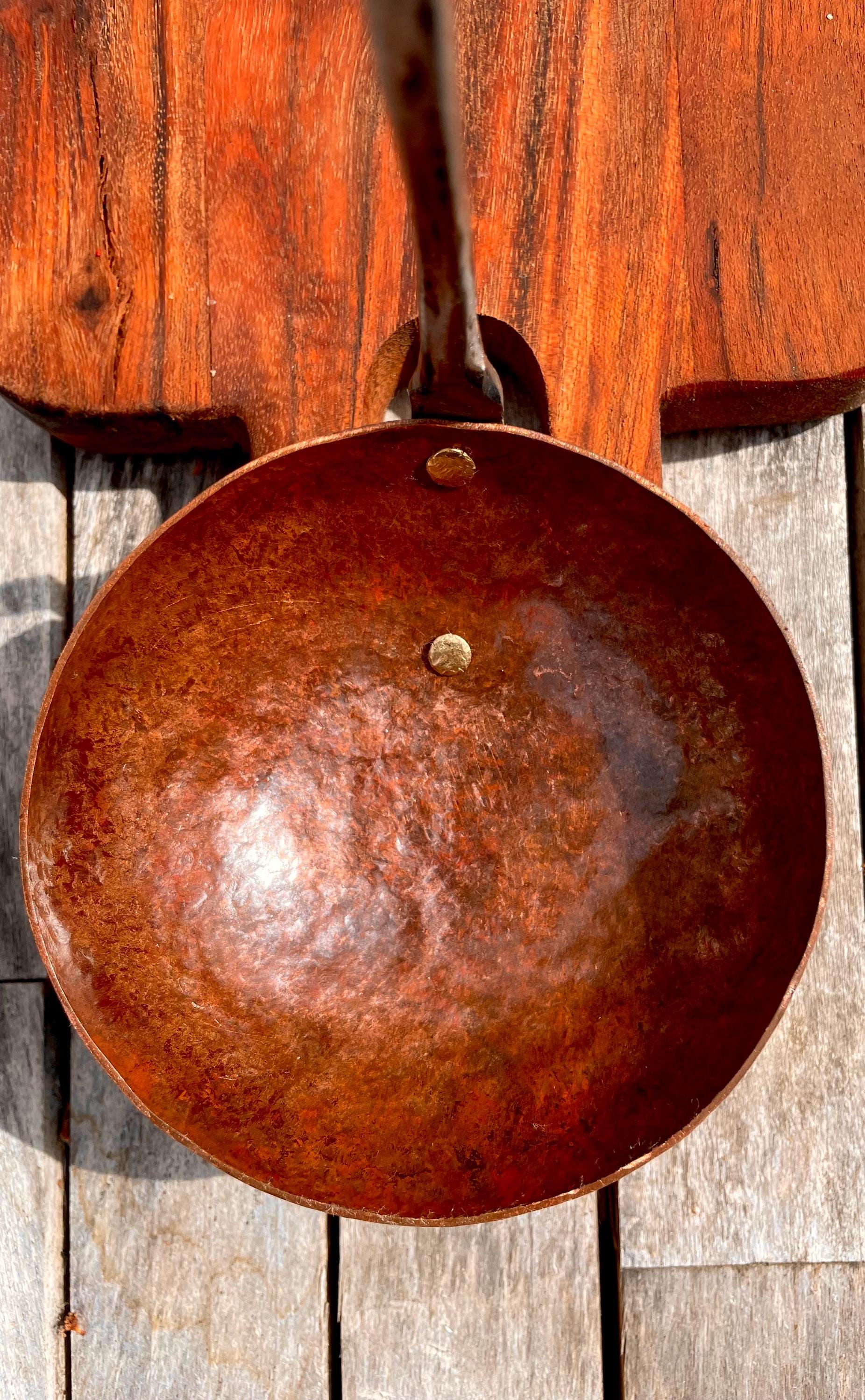 Hand-forged Ladle | Twisted Steel Handle & Copper Bowl | Artisan ...