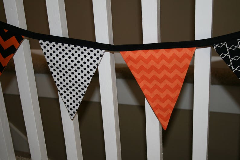Halloween Fabric Bunting Banner Flags Halloween Decor - Etsy