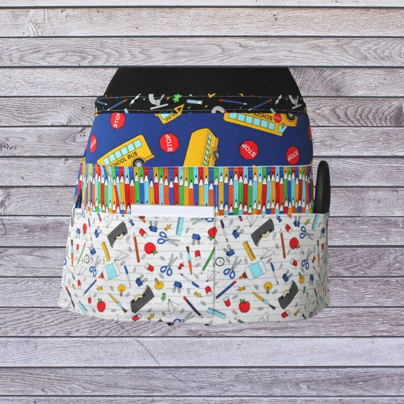 Teacher Half Apron With 8 Pockets, Classroom Utility Apron, Vendor ...