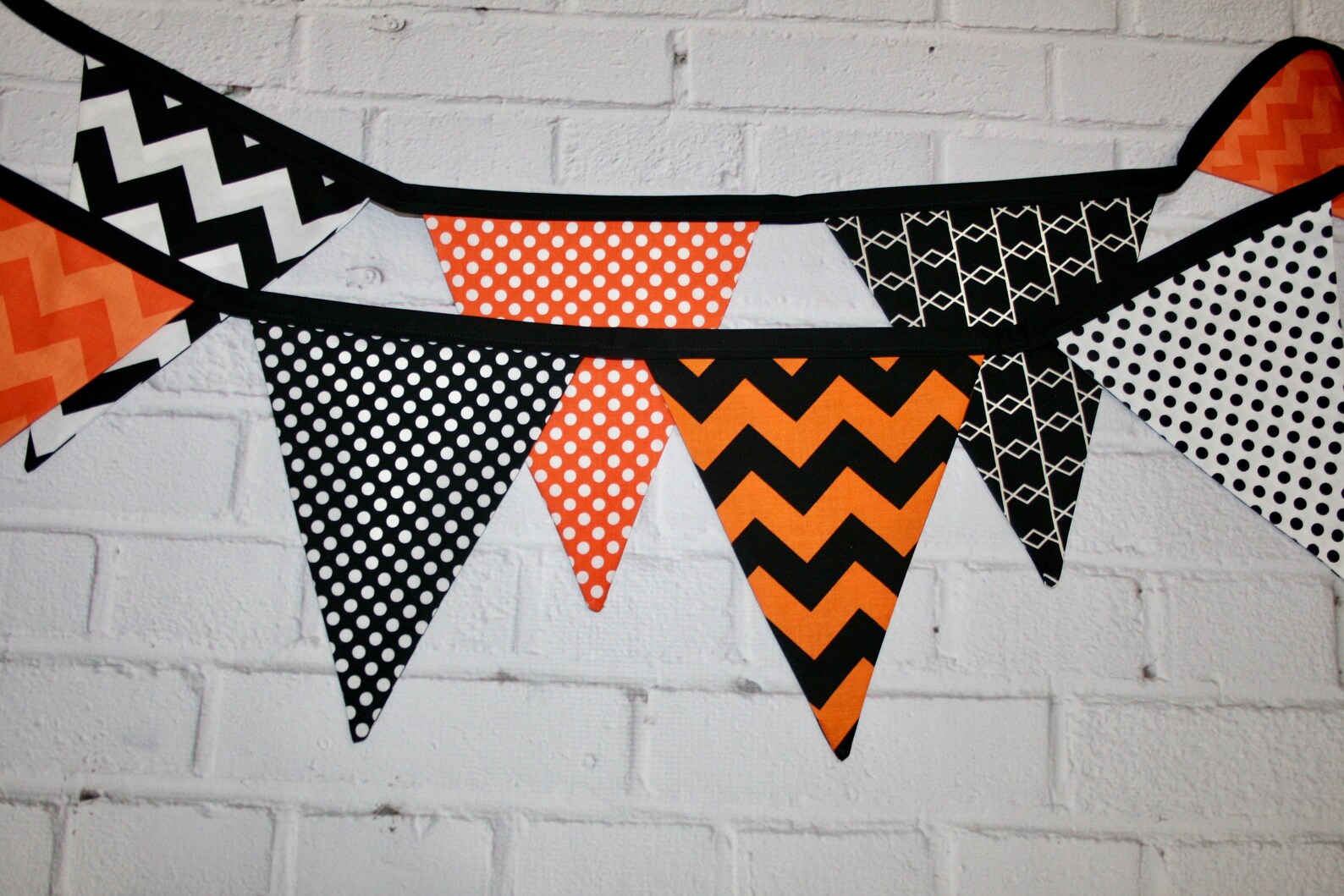 Halloween Fabric Bunting Banner Flags Halloween Decor - Etsy