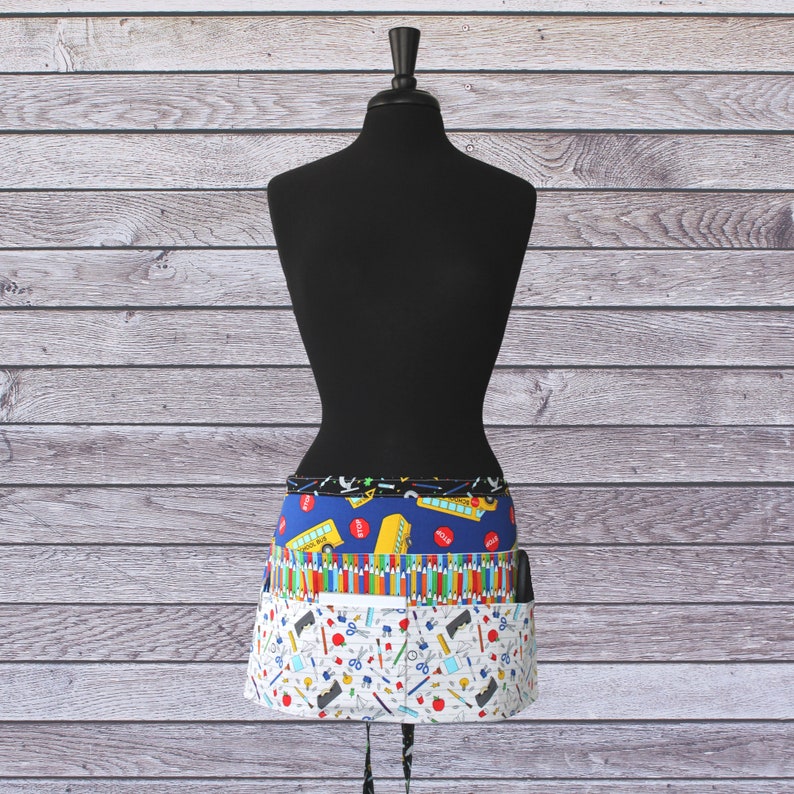 Teacher Half Apron With 8 Pockets, Classroom Utility Apron, Vendor ...