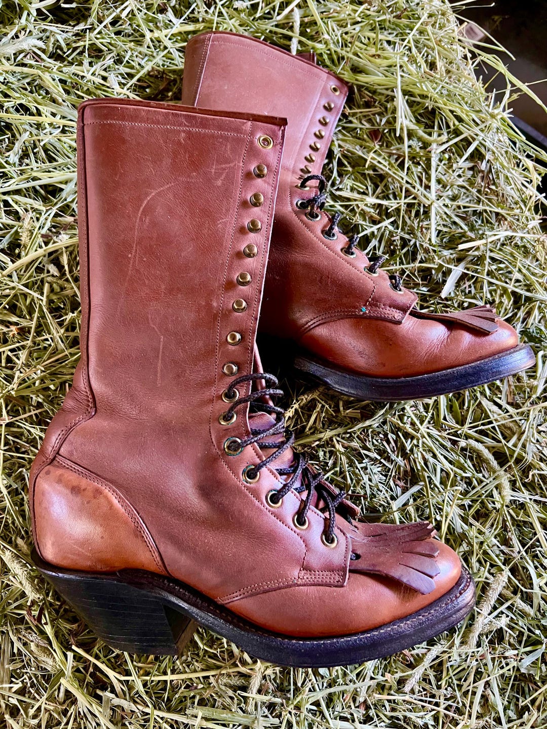 Gorgeous Vintage USA Olathe Lace up Riding Boots Women 8 - Etsy