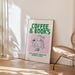 Coffee and Books Print, Coffee Nook Art, Cozy Book Lover Poster, Coffee ...