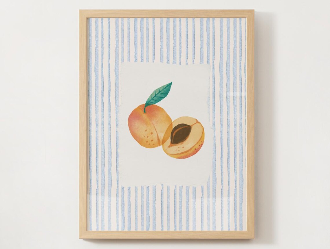 Vintage Apricot Design, Kitchen Decor, Trendy Kitchen Art, Vintage ...