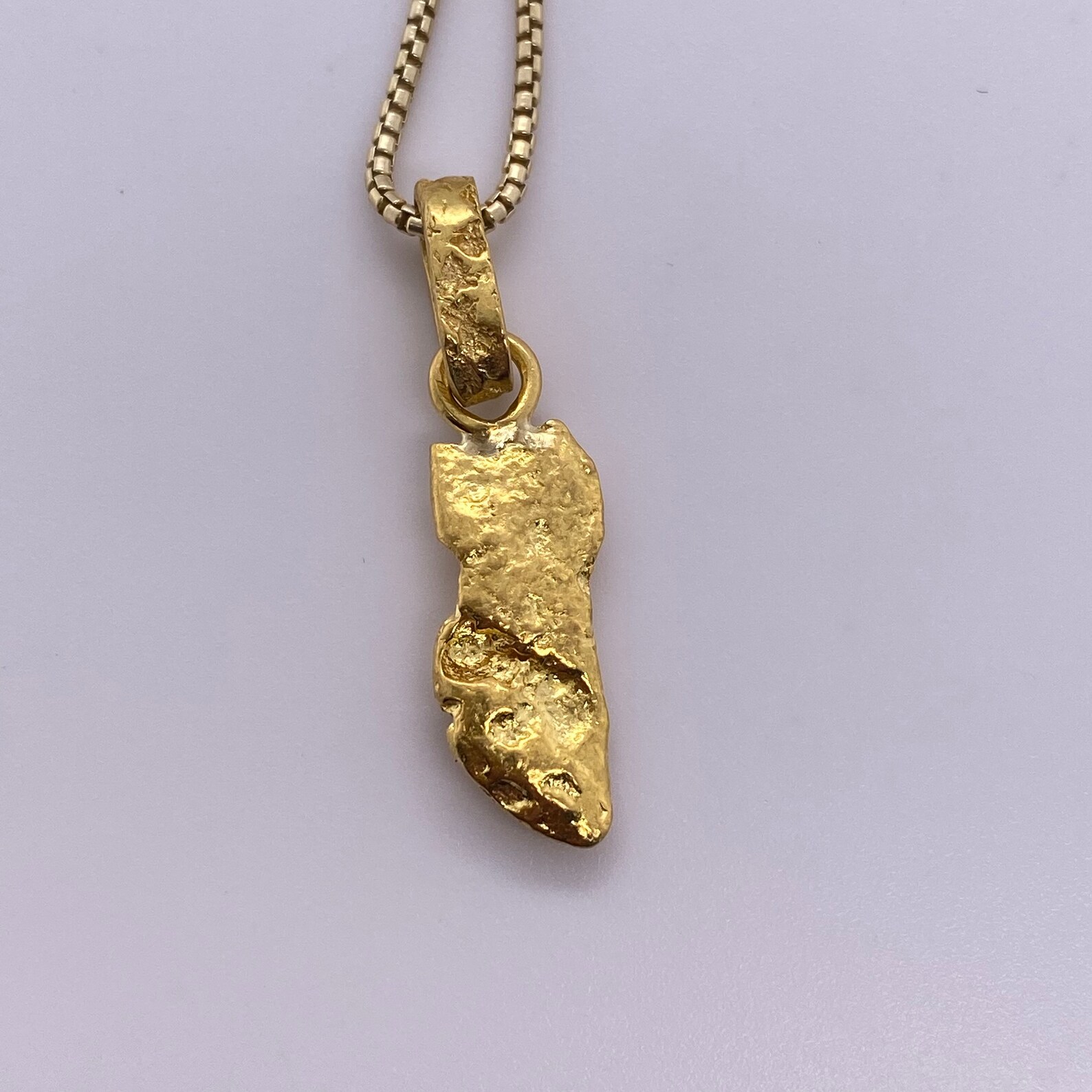 Raw Solid 24K Yellow Golden Nugget Pendant 4.2 Grams by - Etsy