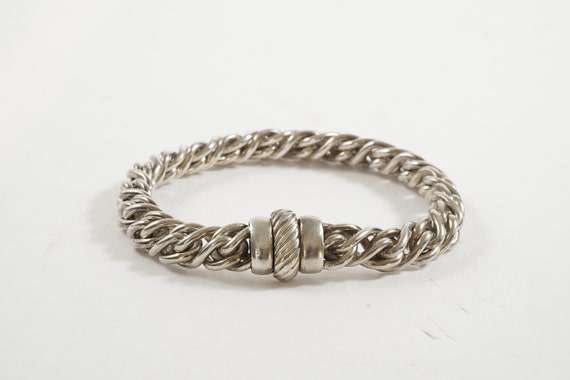 Vintage 48 Grams Sterling Silver Link Chain Bracelet by David Yurman 7 1 4 Vintage Authentic Stamped Maker s Mark Gift for Her Etsy