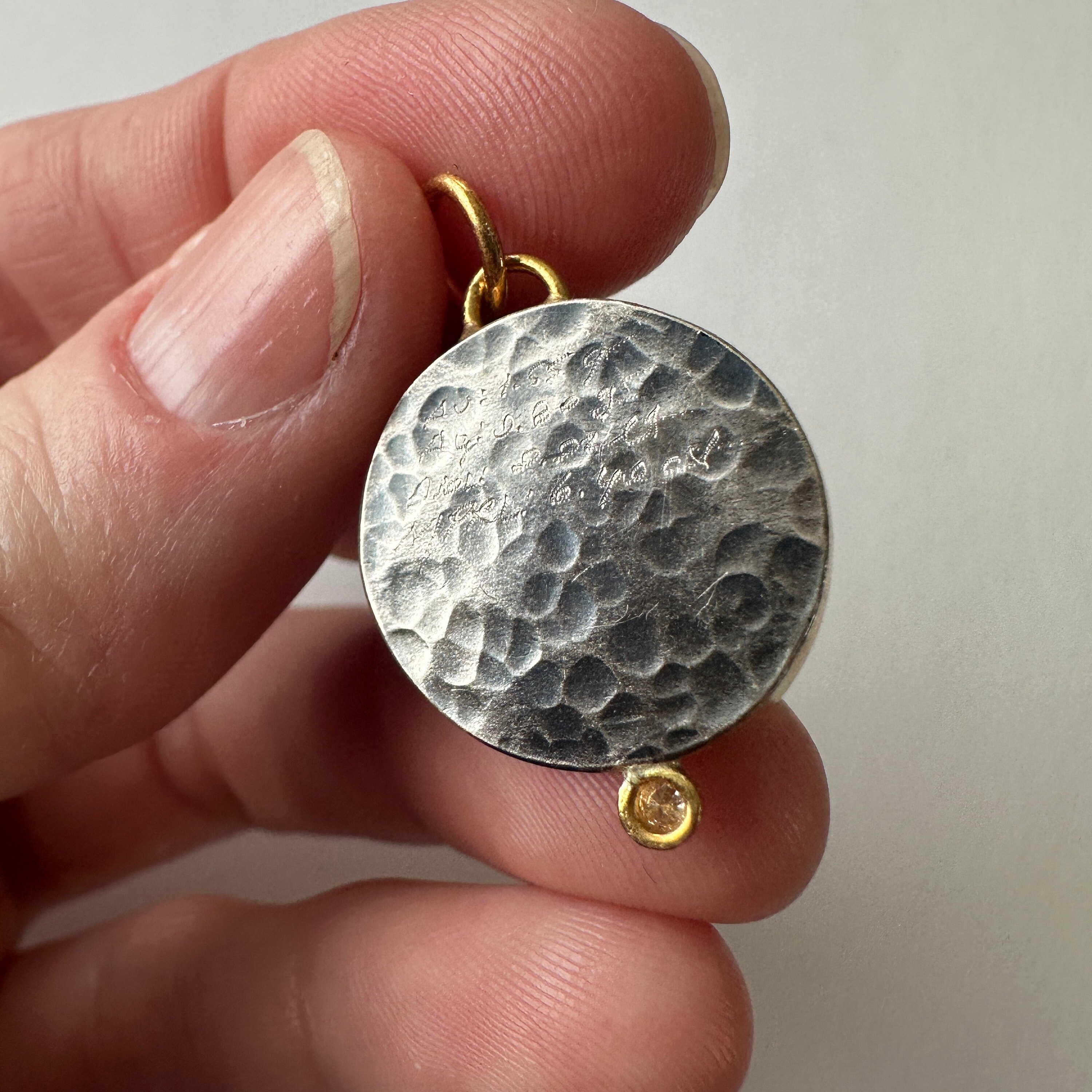 Poseidon, Arrow, Dolphin Intaglio Charm Pendant, 24K Gold, Mother of ...