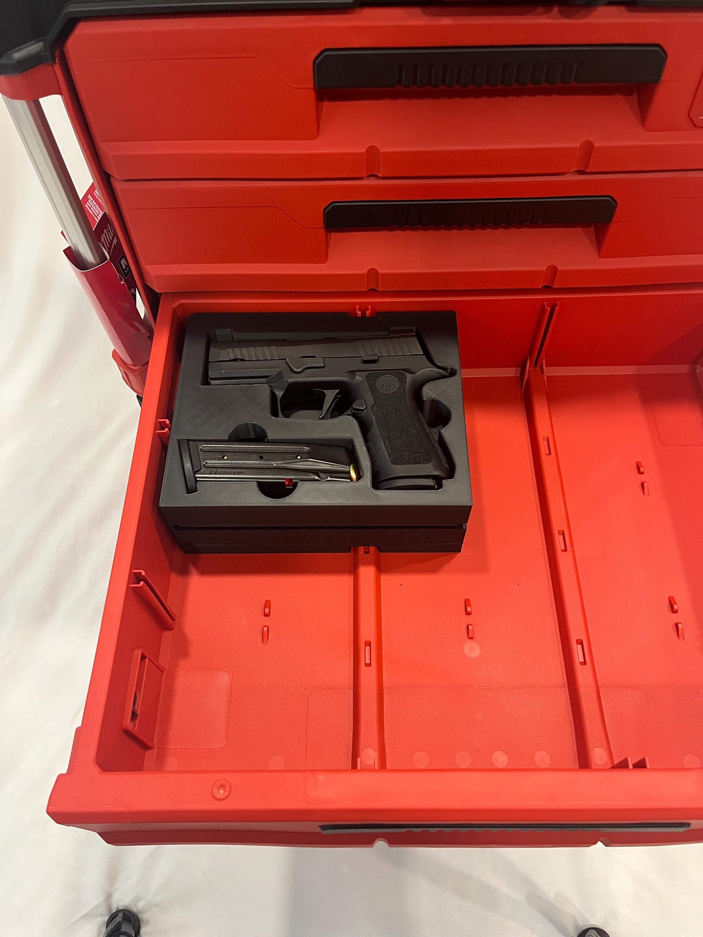 Custom Gun Storage Insert for Milwaukee Packout 3 Drawer | Organizer ...