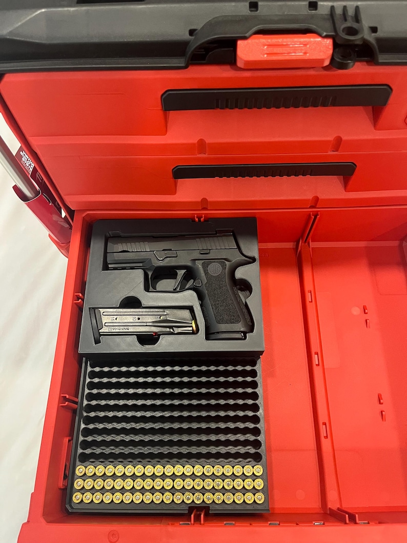 Custom Gun Storage Insert for Milwaukee Packout 3 Drawer | Organizer ...