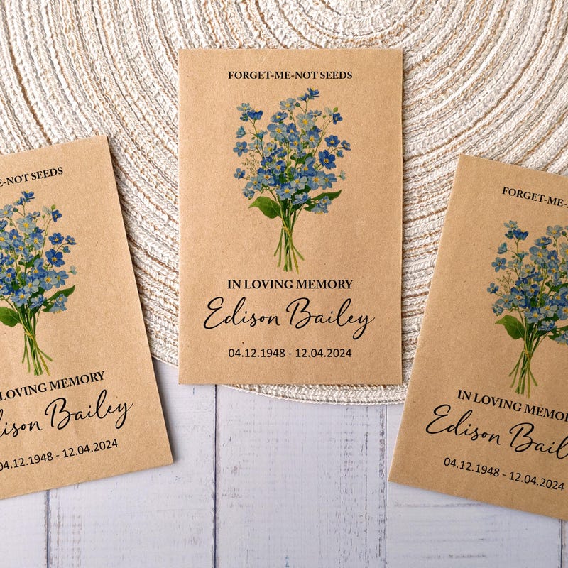 Forget Me Not Memorial Seeds - Etsy