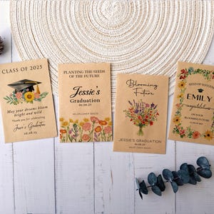 Graduation Wildflower Seed Packets/personalized Plantable Seed Packet ...