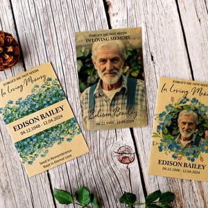 Personalized Photo Memorial Seed Packets, Forget Me Not Seeds, Funeral ...