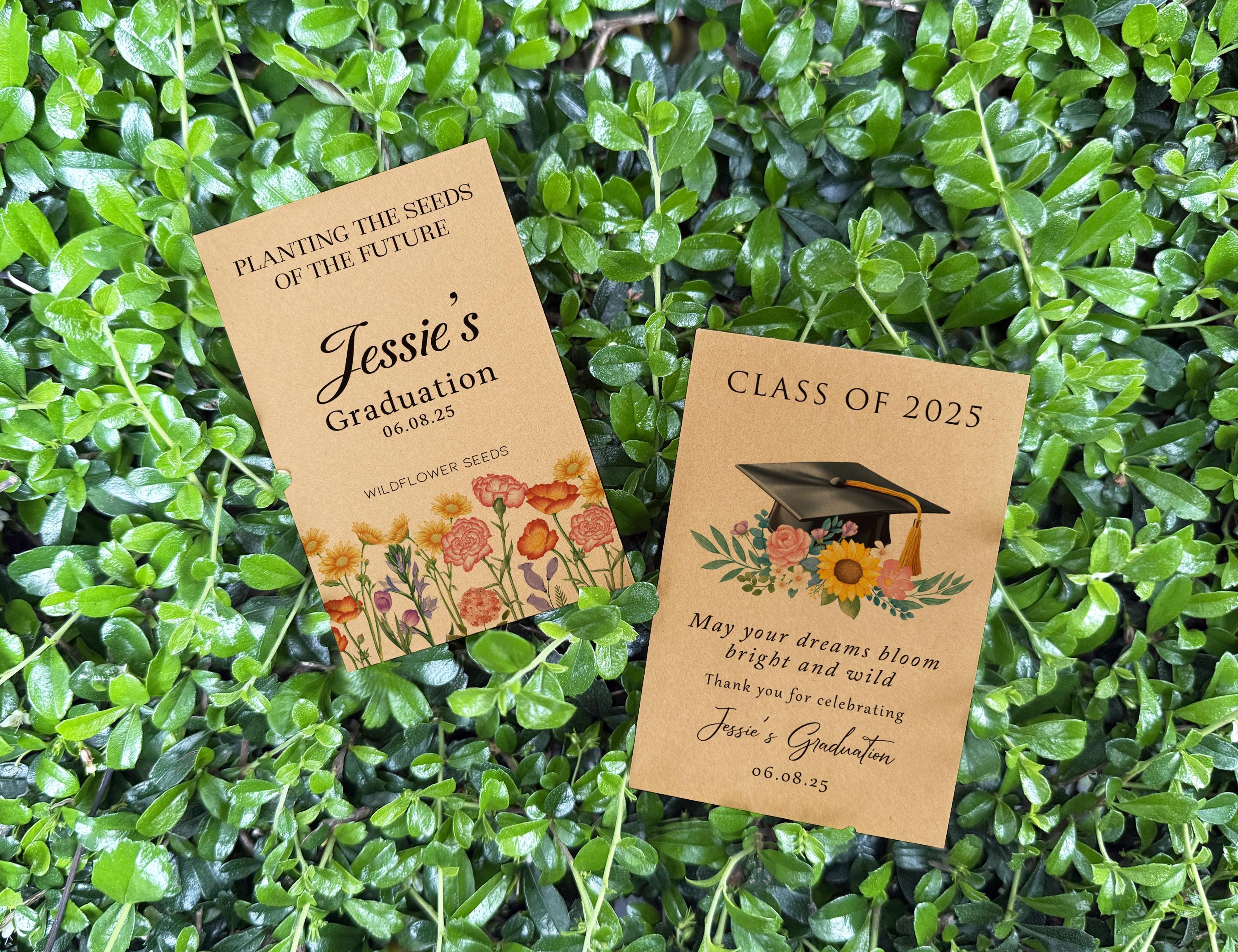 Graduation Wildflower Seed Packets/personalized Plantable Seed Packet ...