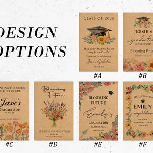 Graduation Wildflower Seed Packets/personalized Plantable Seed Packet ...