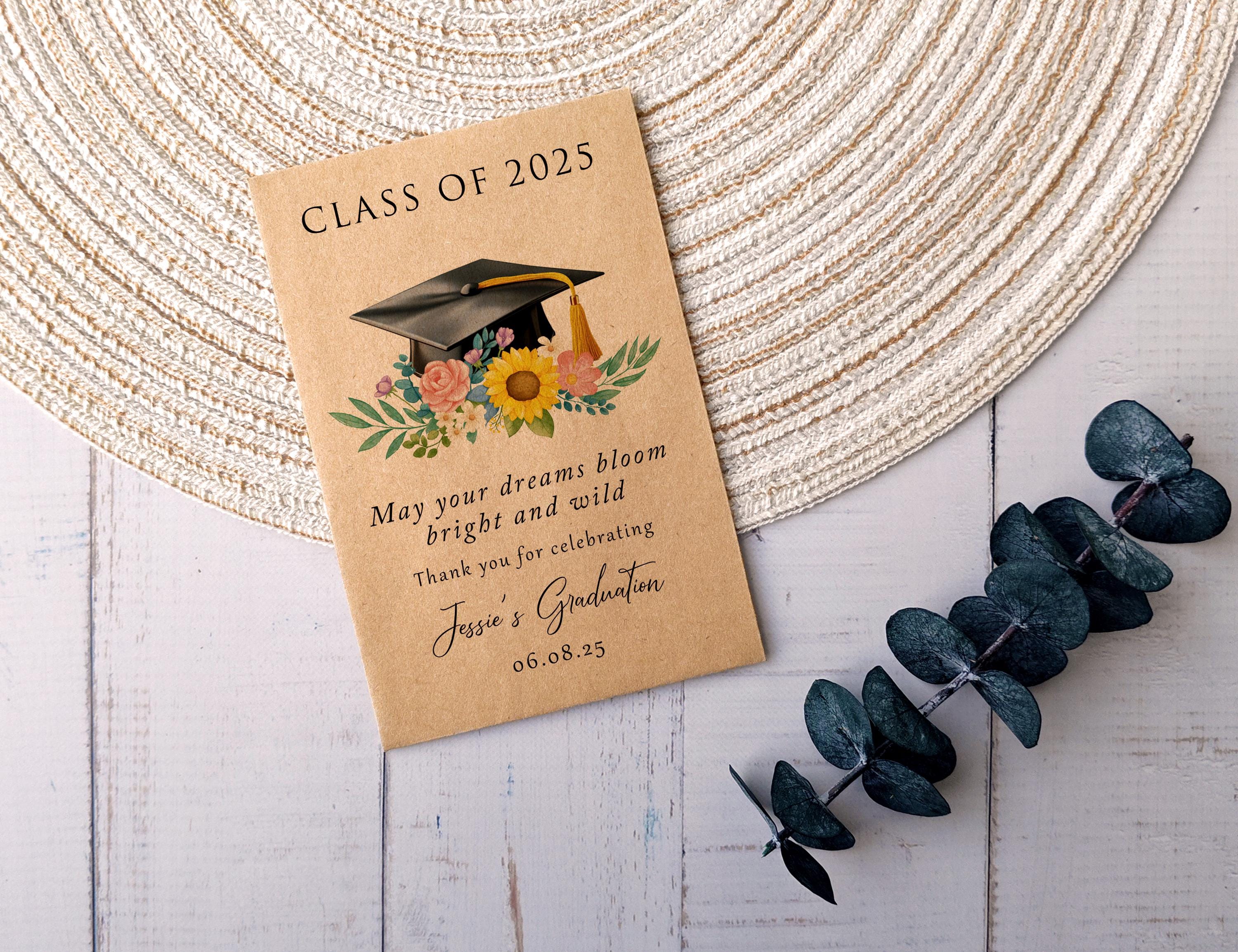 Graduation Wildflower Seed Packets/personalized Plantable Seed Packet ...