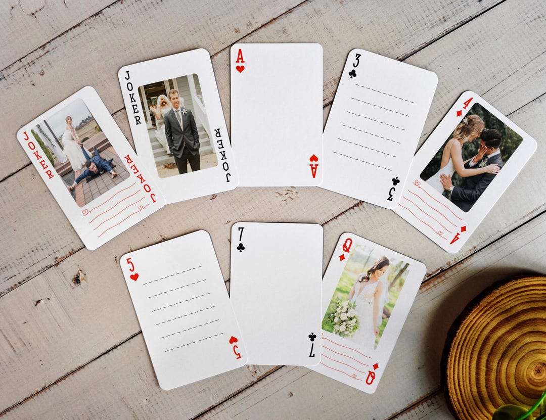Custom Wedding Guest Book/personalized Wedding Playing Cards/blank ...