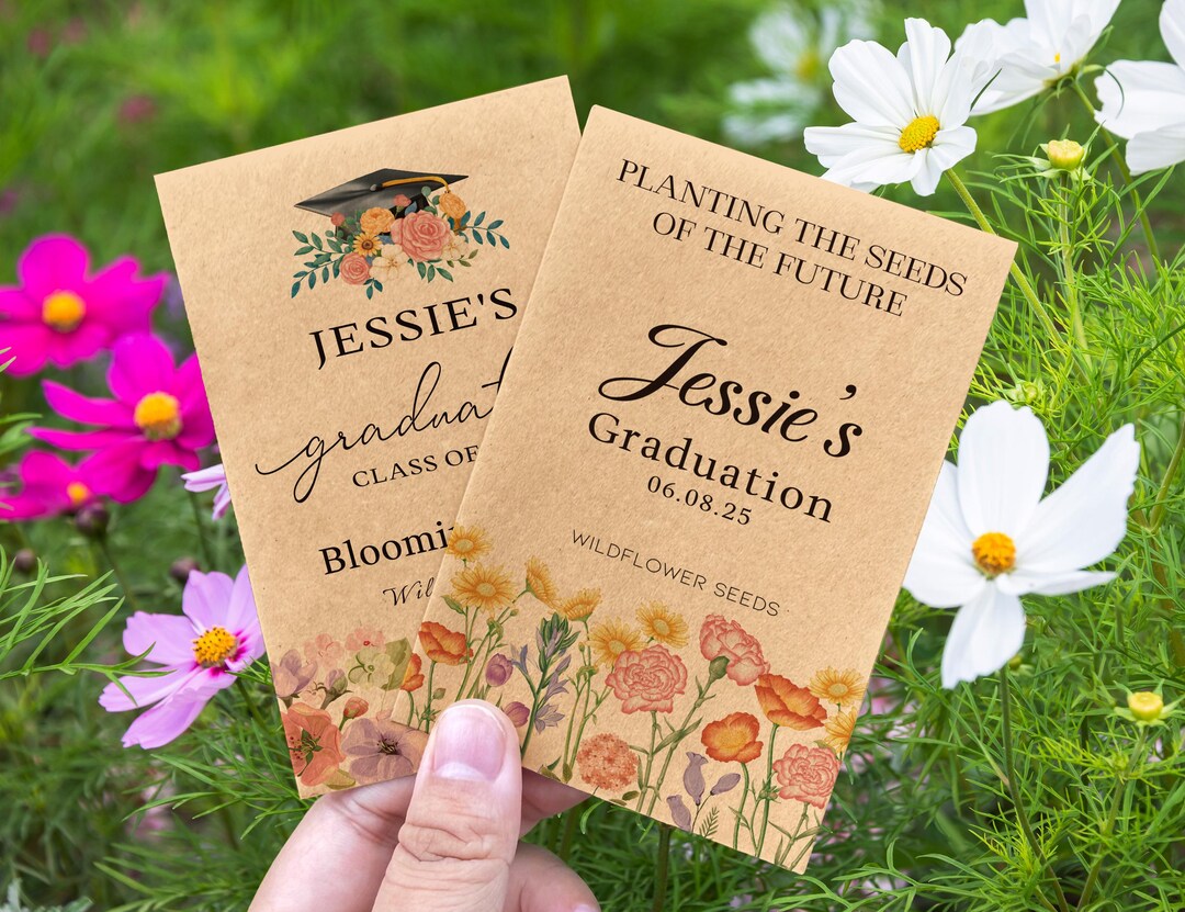 Graduation Wildflower Seed Packets/personalized Plantable Seed Packet ...