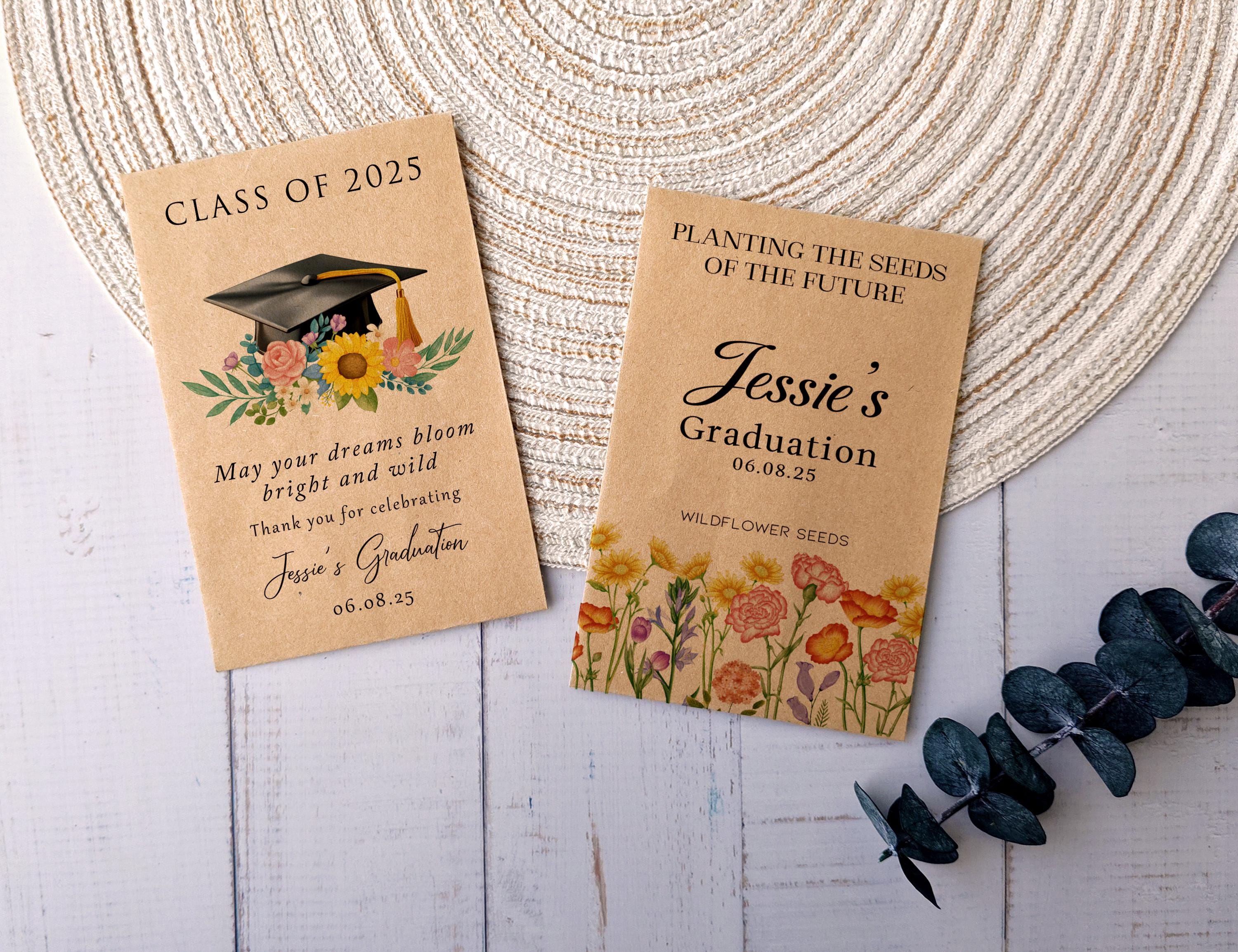 Graduation Wildflower Seed Packets/personalized Plantable Seed Packet ...