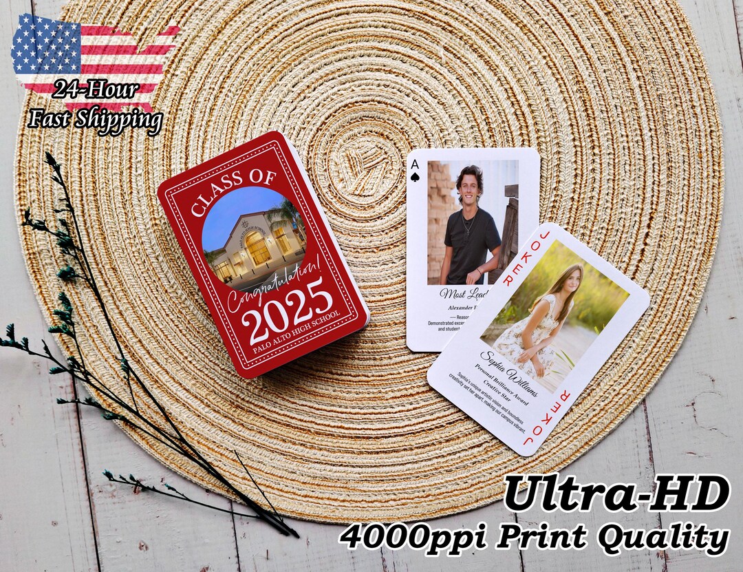 Graduation Playing Cards, Class of 2025, High School Graduation Album ...