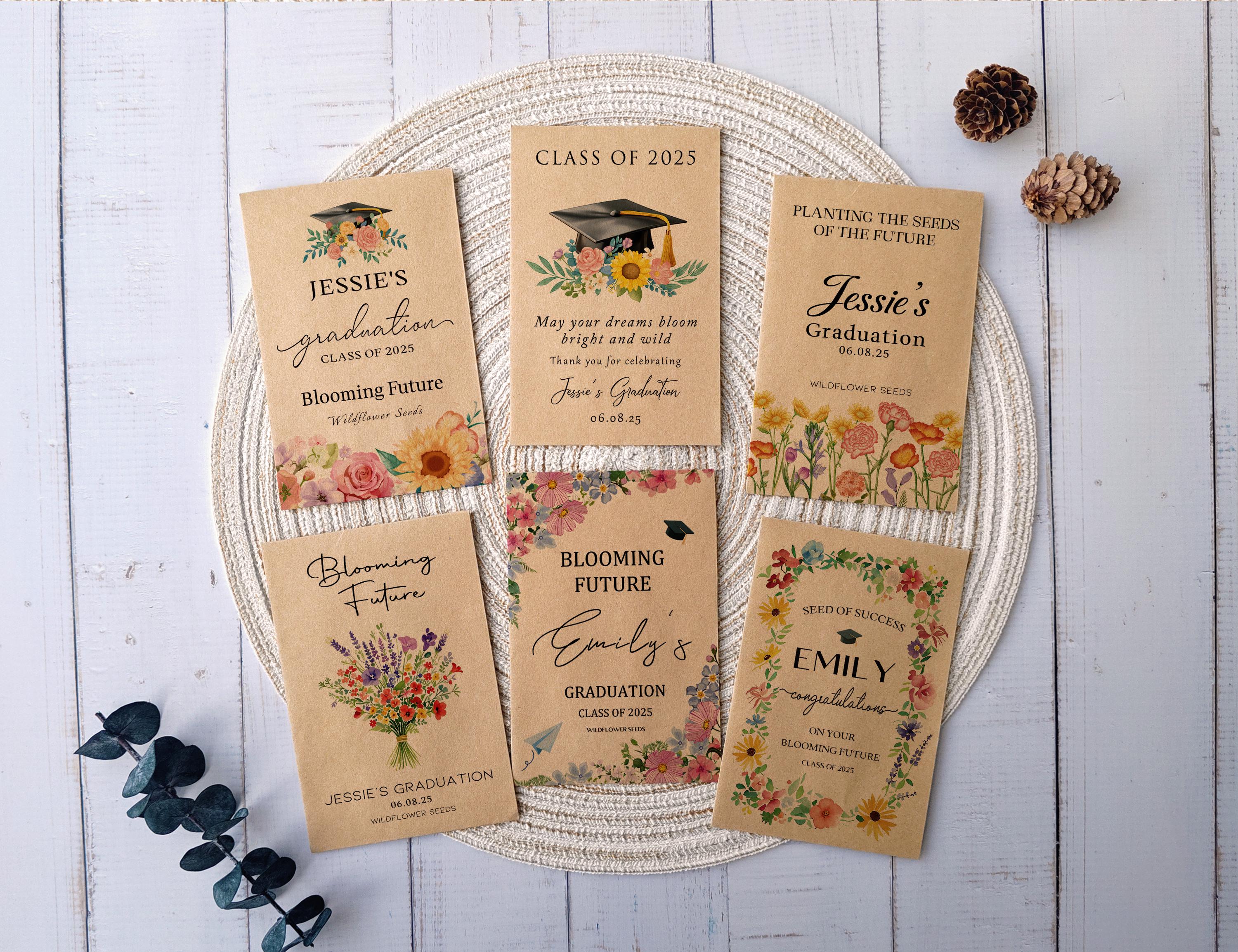 Graduation Wildflower Seed Packets/personalized Plantable Seed Packet ...