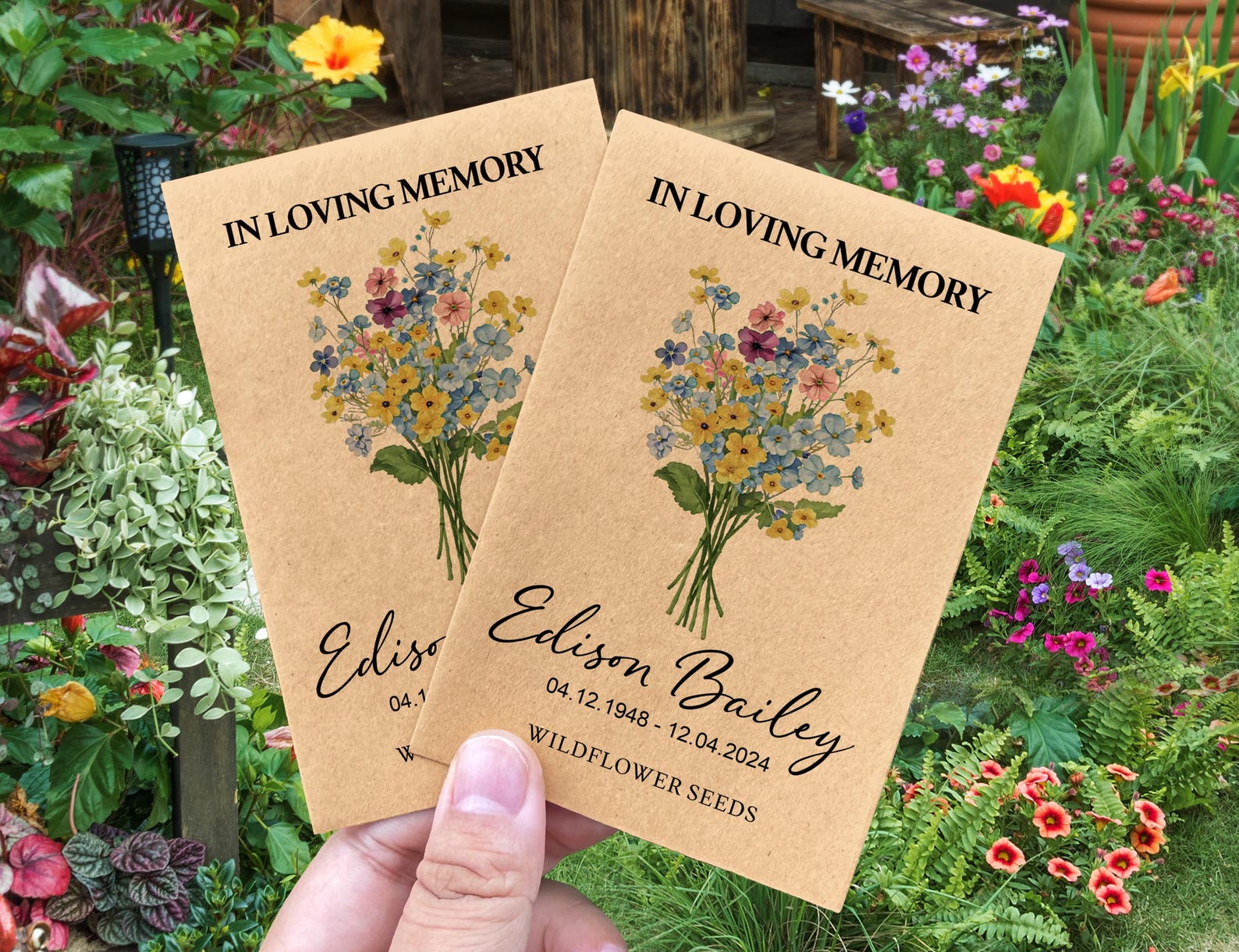 In Loving Memory Wildflower Seed Packets, Funeral Favors for Guest ...