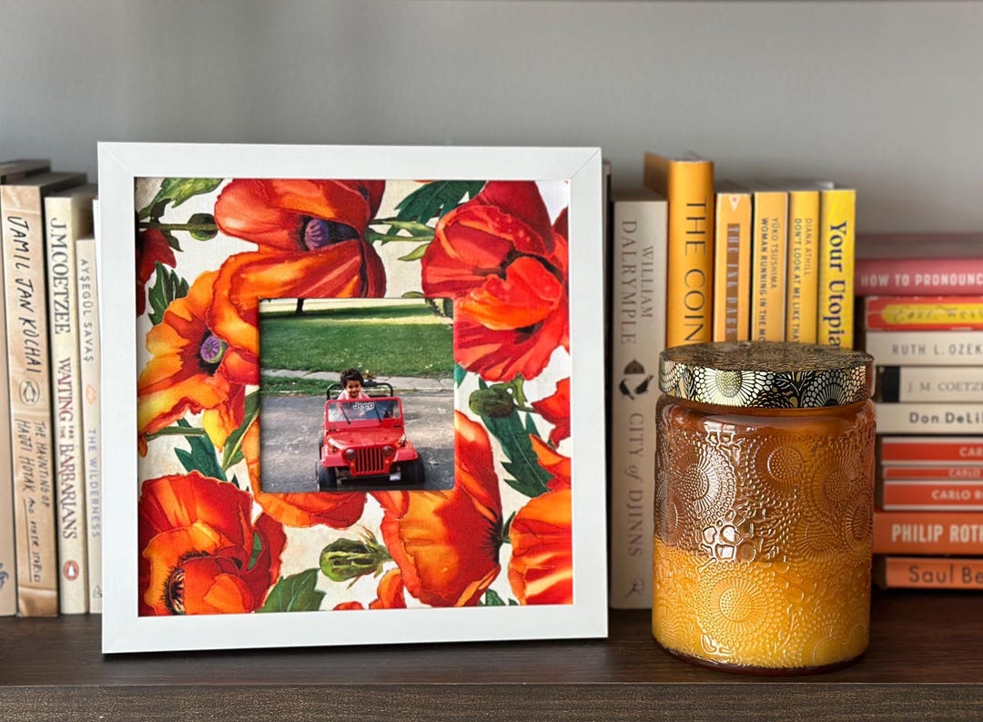 Poppy Picture Frame (8x8” Matted to Fit 4x4” Photos) - Etsy