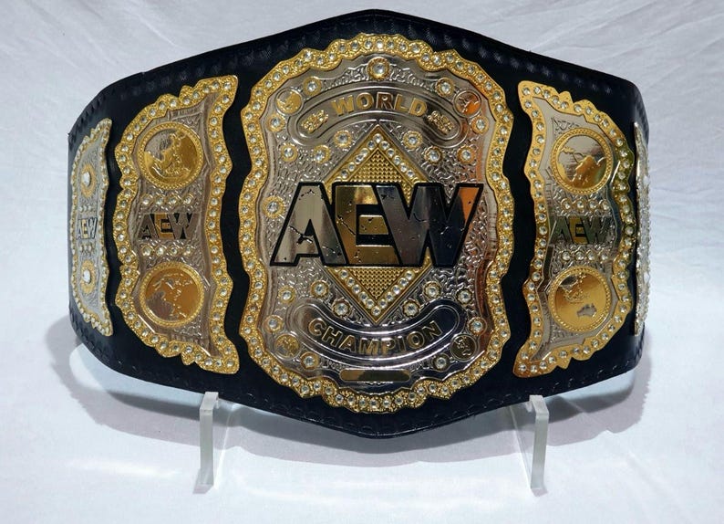 AEW World Championship Replica Belt – Premium Leather & Metal Plates ...