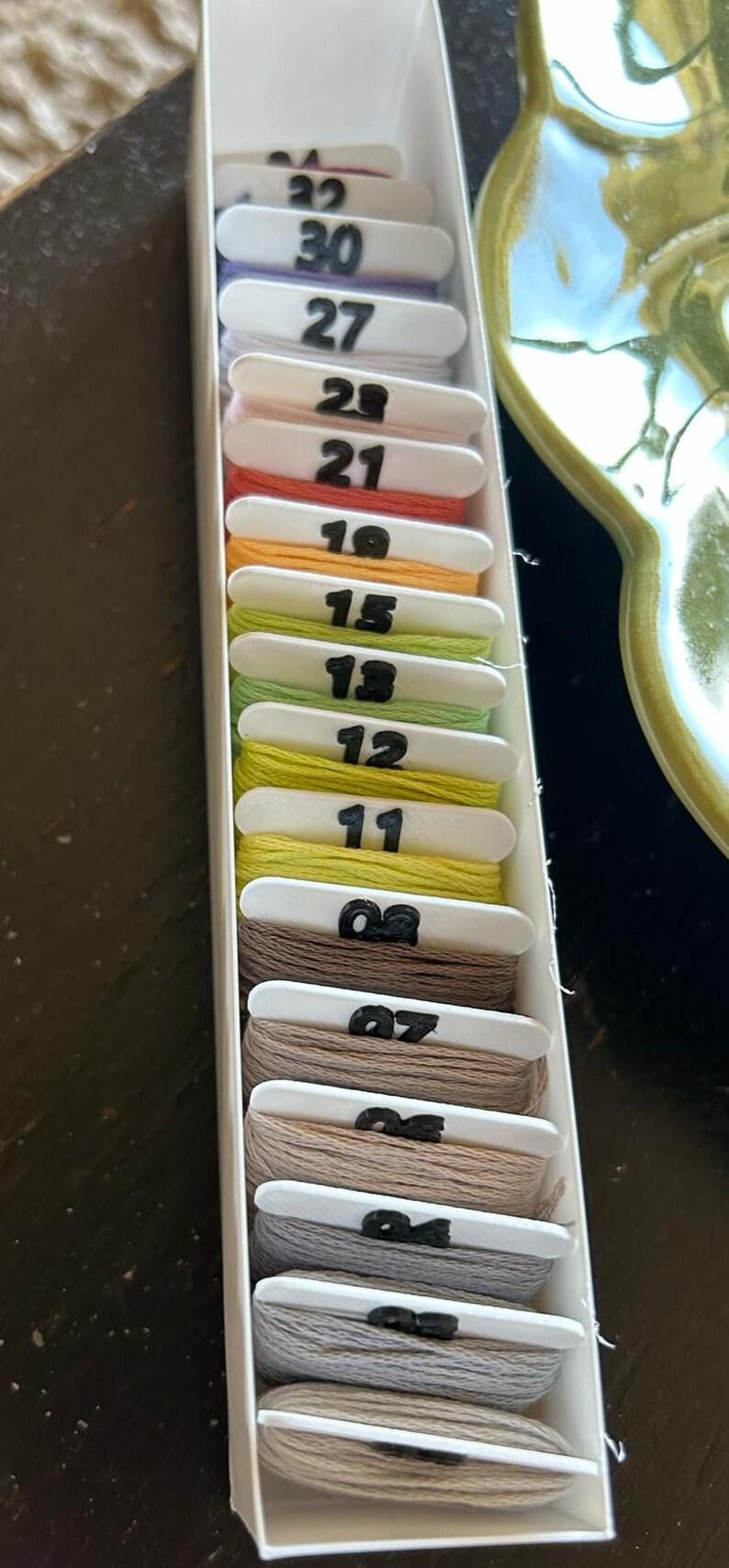 525 DMC Bobbins RAISED Permanent Numbers Vision Friendly Complete Set ...