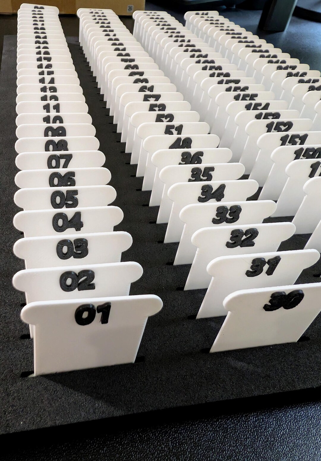 90 DMC Bobbins RAISED Permanent Numbers Vision Friendly Choose Your Set ...