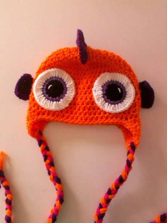 Items similar to Adult Size Orange and Purple Fish Hat on Etsy