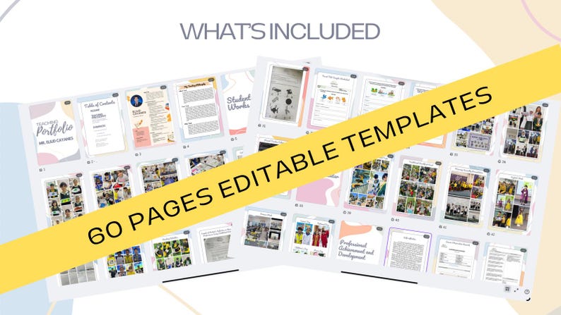 Editable Teaching Portfolio Template - Etsy