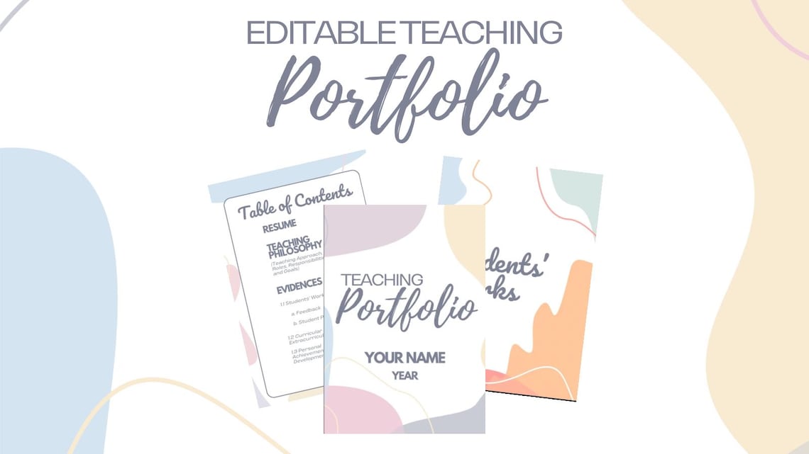 Editable Teaching Portfolio Template - Etsy