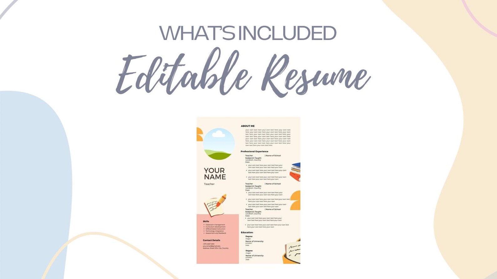 Editable Teaching Portfolio Template - Etsy