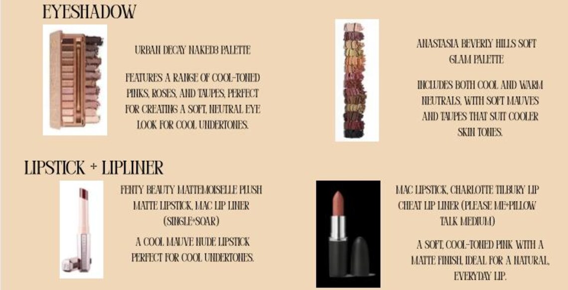 Soft and Neutral Makeup Guide Color Analysis Undertone Guide Ideas ...