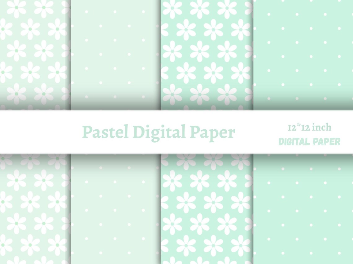 Daisy Floral Seamless Pattern: Retro Pastel Digital Paper (digital ...