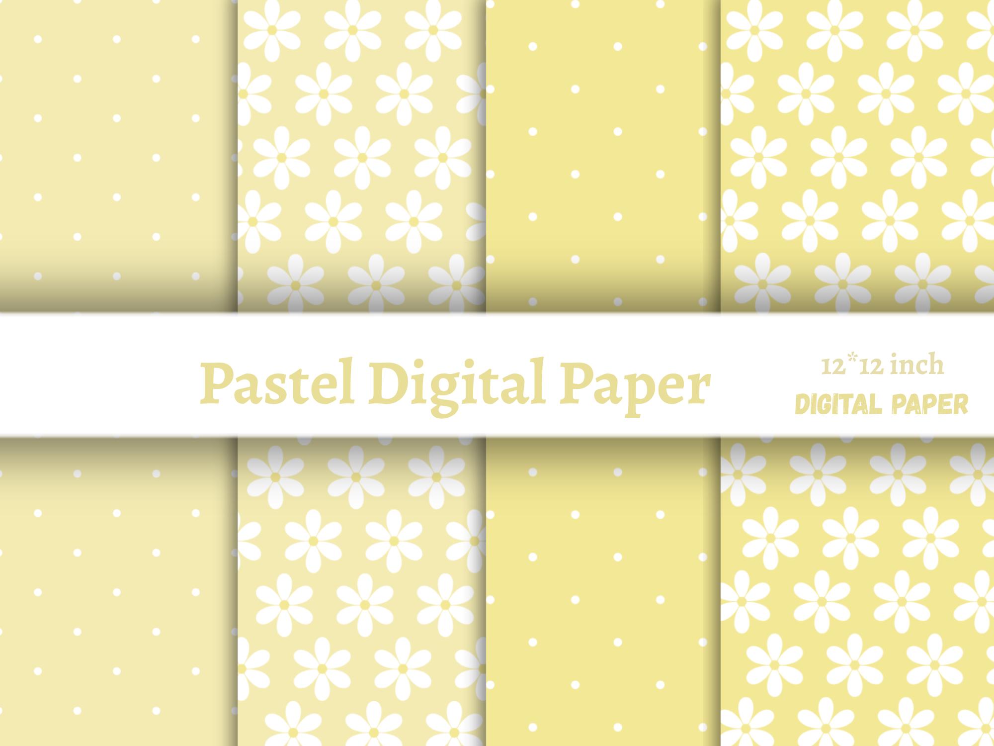 Daisy Floral Seamless Pattern: Retro Pastel Digital Paper (digital ...