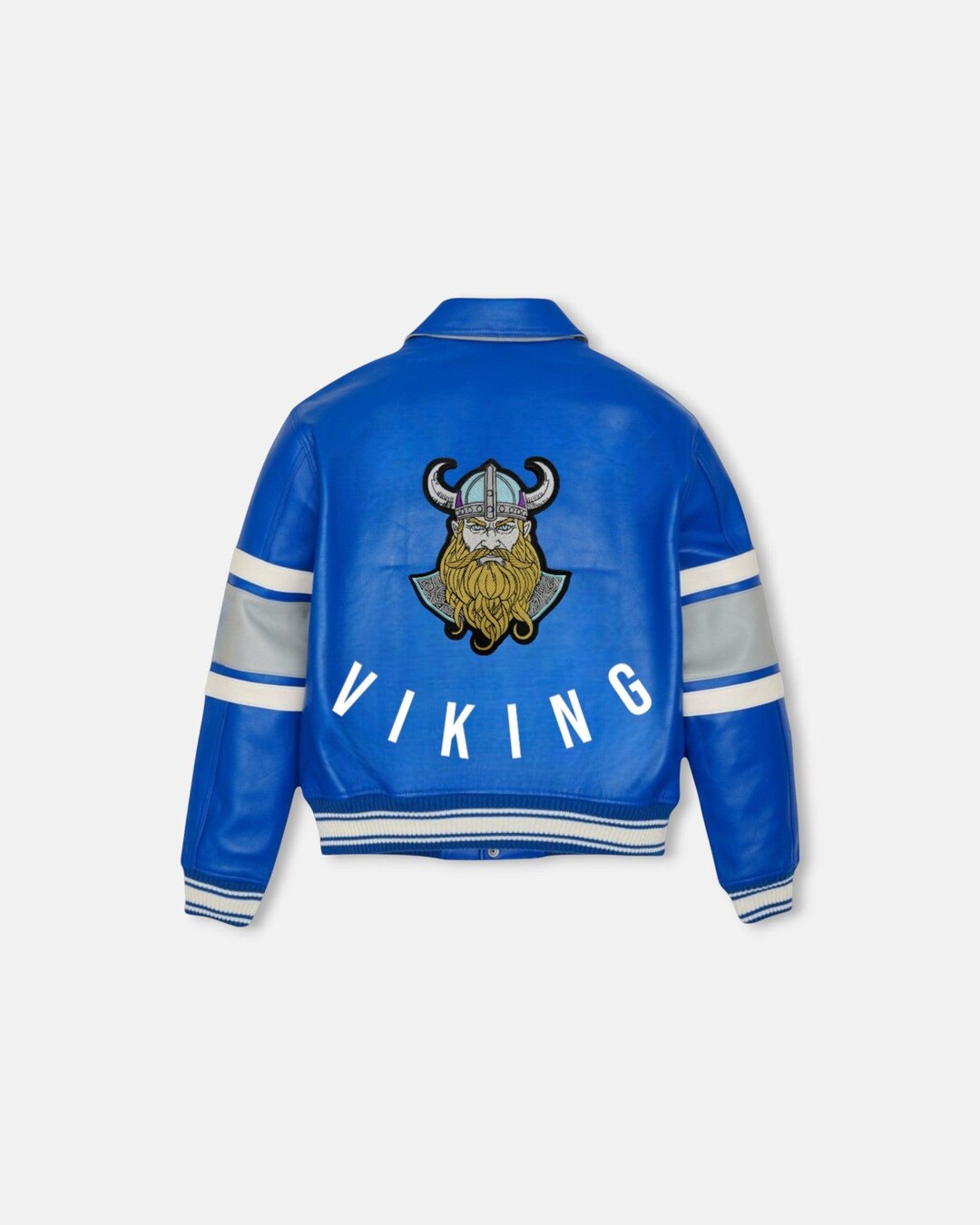 Blueberry Blue Viking Vegan Leather Jacket - Etsy