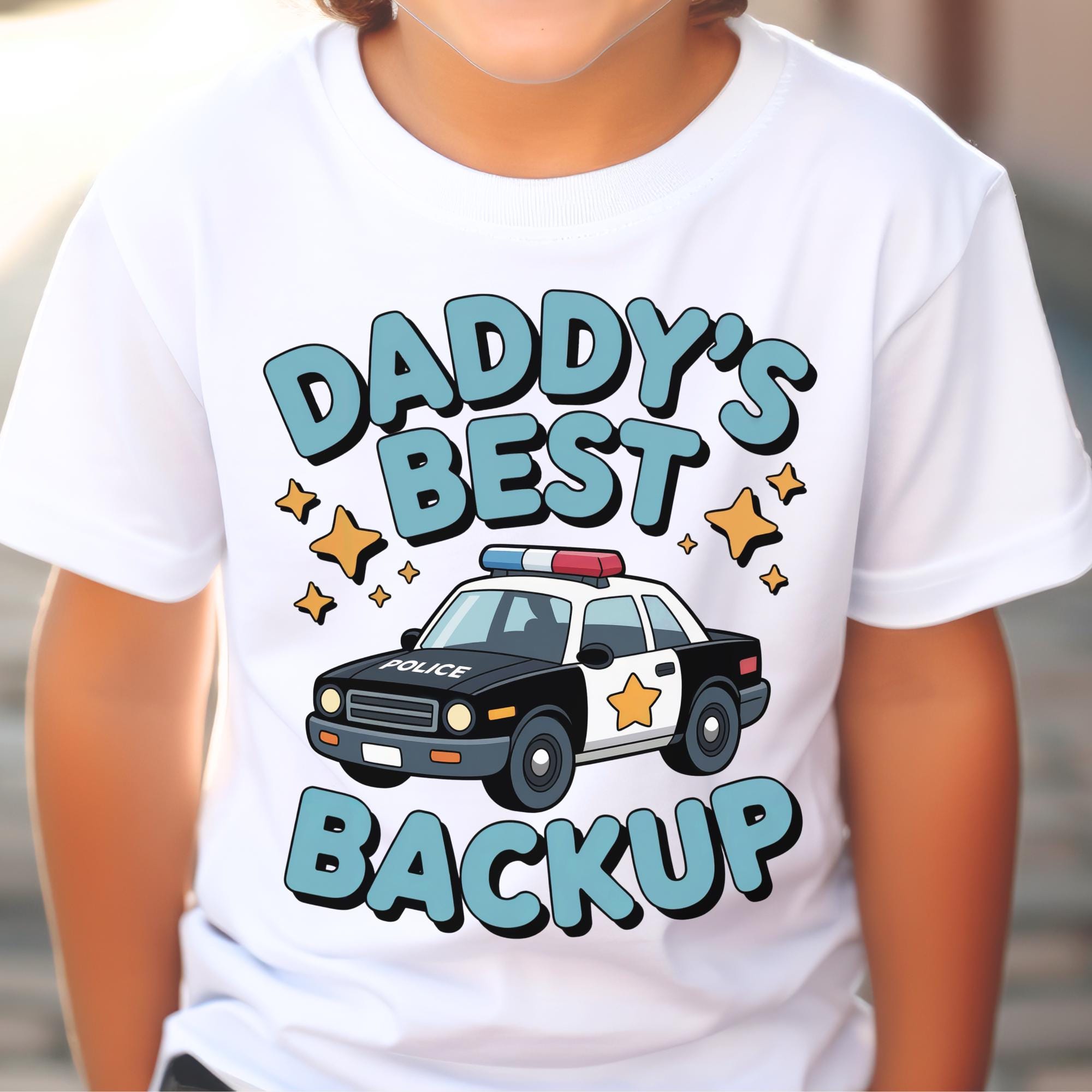 Daddy's Best Backup Police Car PNG, Cute Police Dad Gift, Law ...