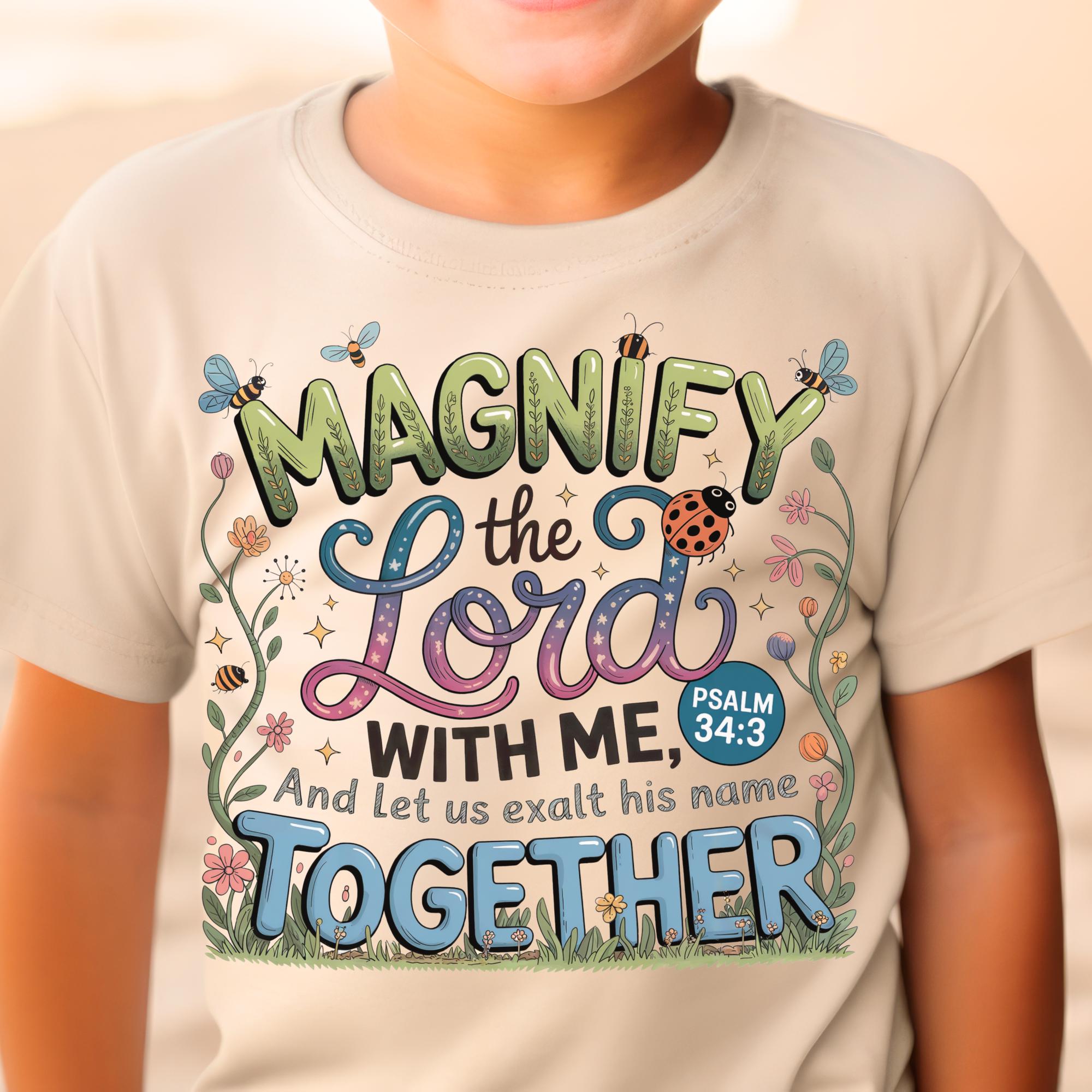 Magnify the Lord PNG – Psalm 34:3 Bible Verse, Vacation Bible School ...