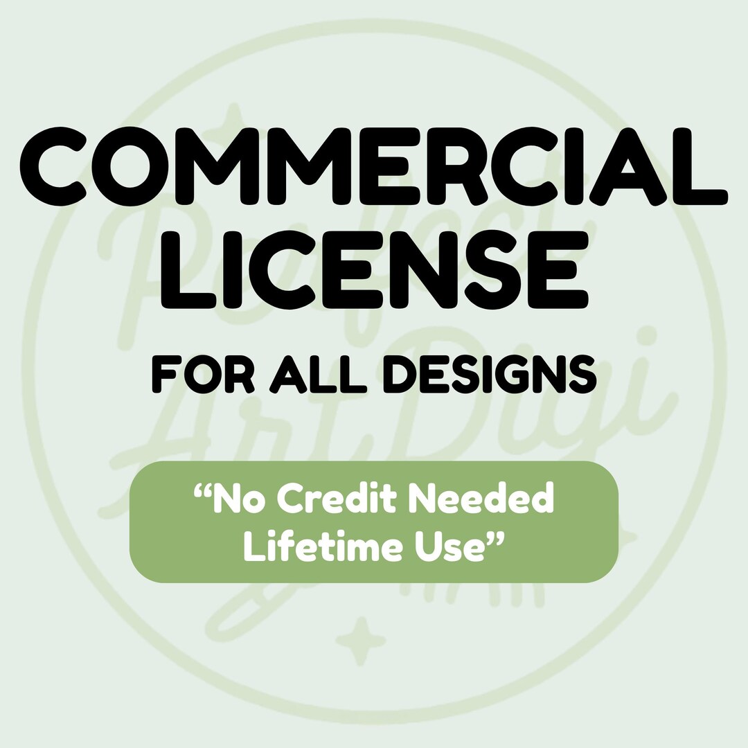 Commercial License for ALL Designs: Lifetime Use - Etsy