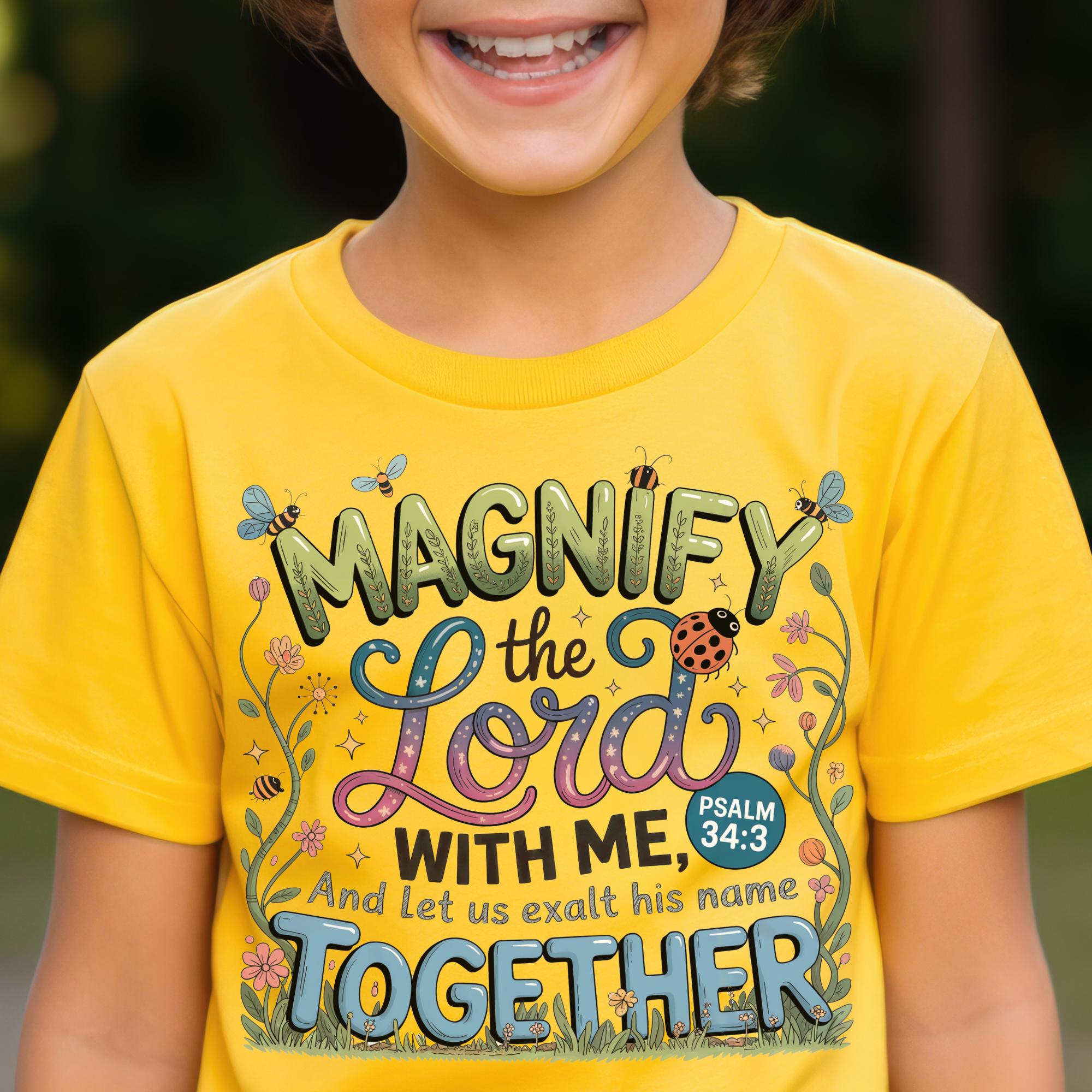 Magnify the Lord PNG – Psalm 34:3 Bible Verse, Vacation Bible School ...