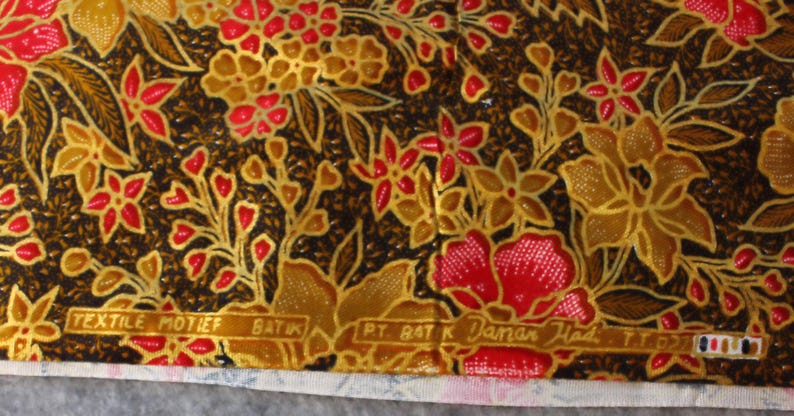 Vintage BATIK COTTON Fabric 44” Craft, Danan Hadi, Indonesia - Etsy